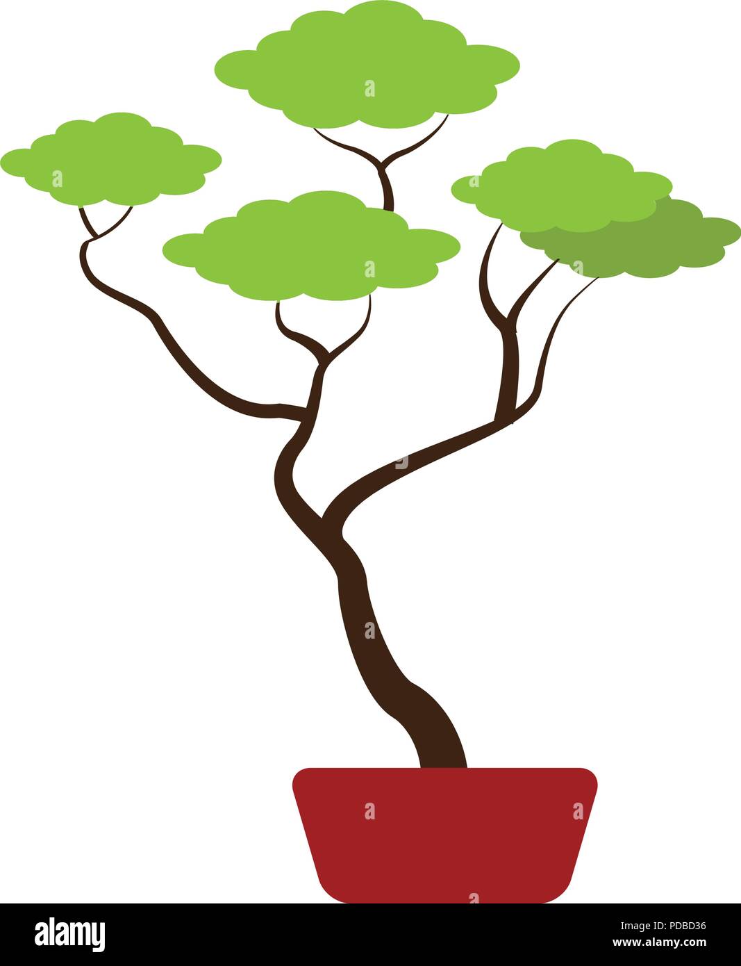 Bonsai in pot Stock Vector Image & Art - Alamy