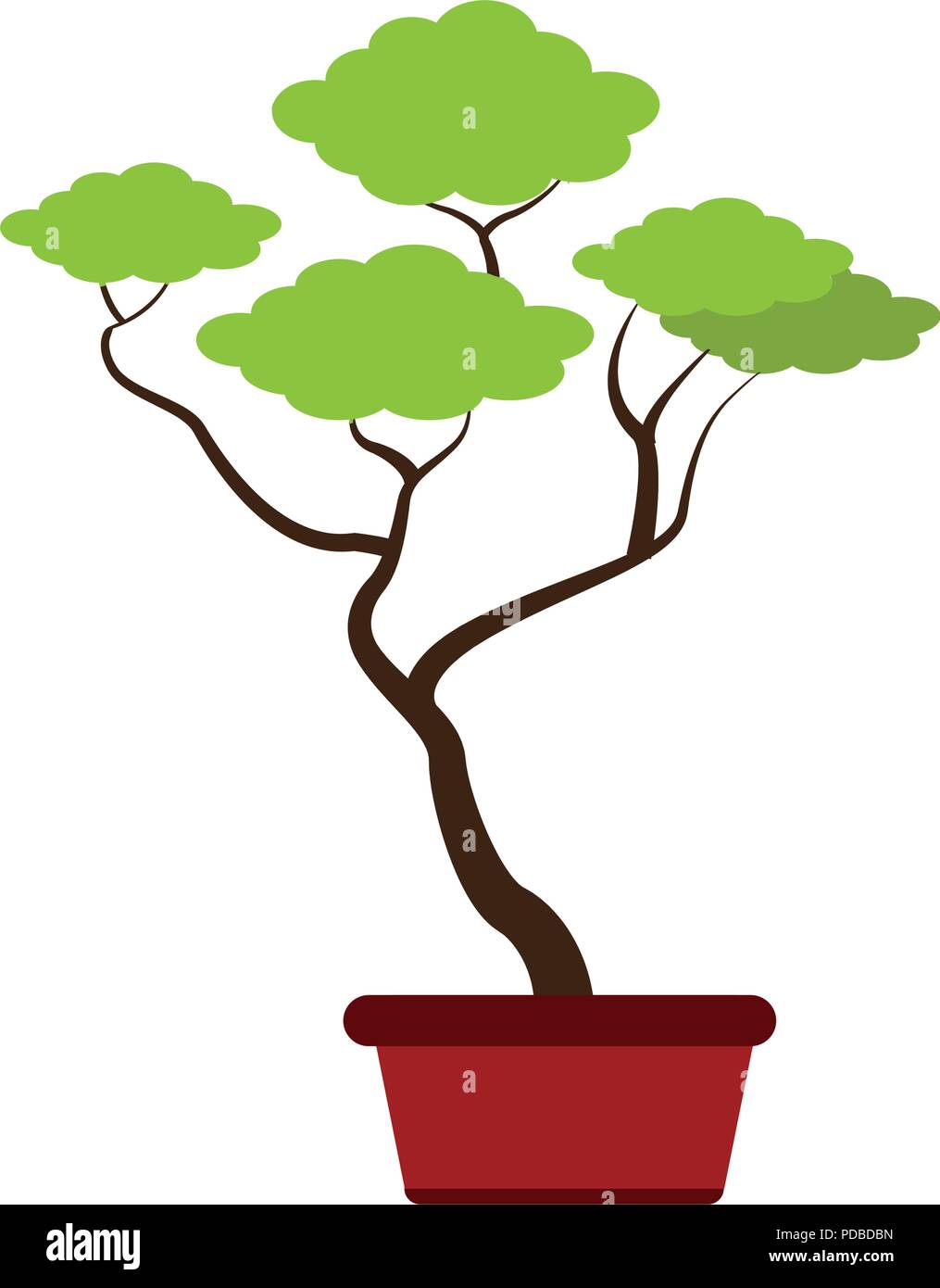 Bonsai in pot Stock Vector Image & Art - Alamy