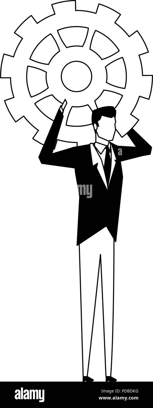 Businessman in wheel Black and White Stock Photos & Images - Alamy