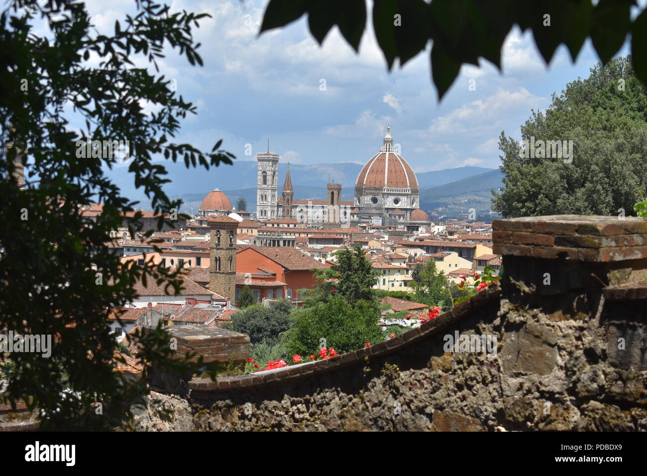 Naturally Framed Florence Skyline and Duomo Cathedral and Tower by ...
