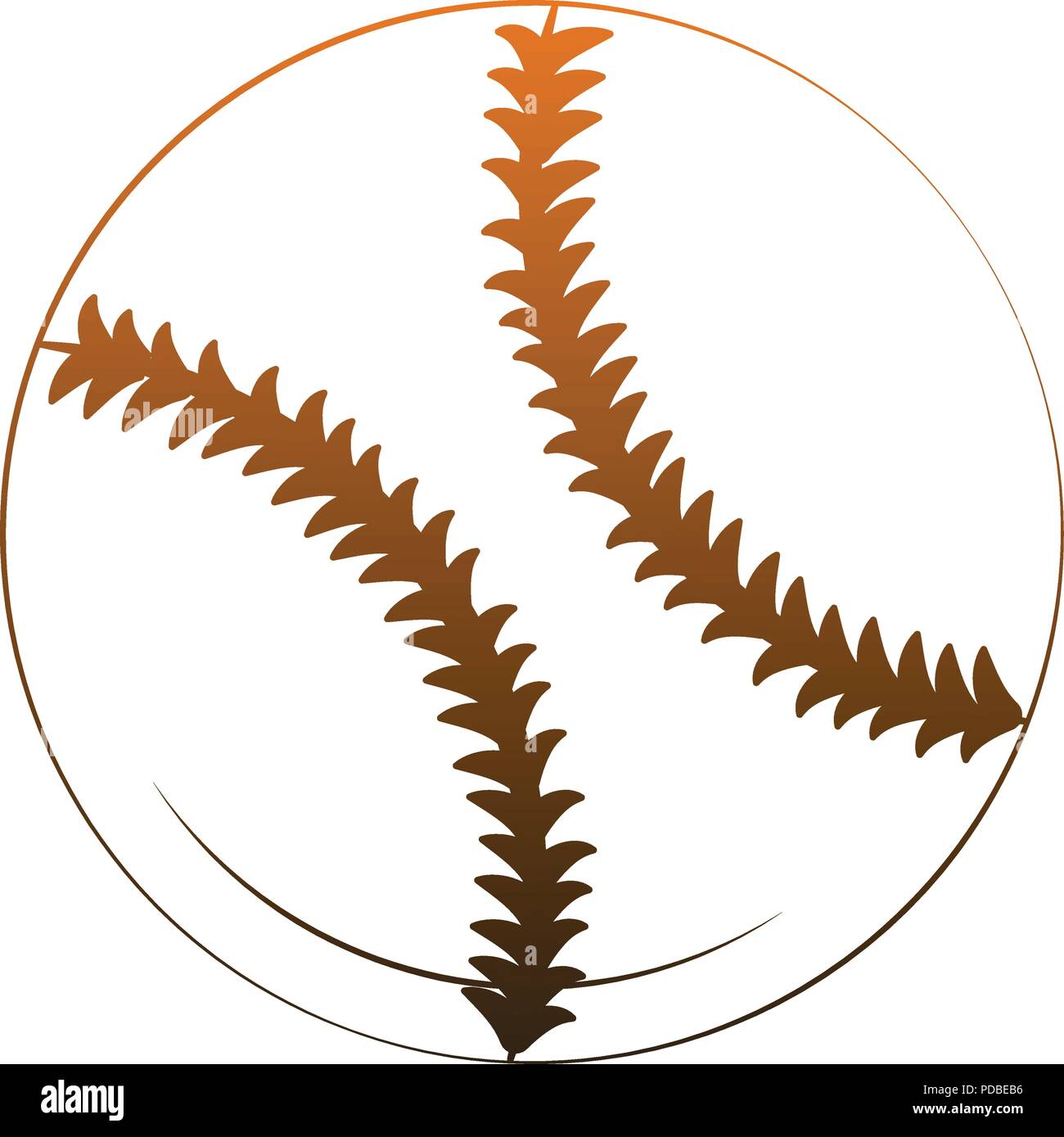 Baseball ball isolated orange lines Stock Vector Image & Art - Alamy