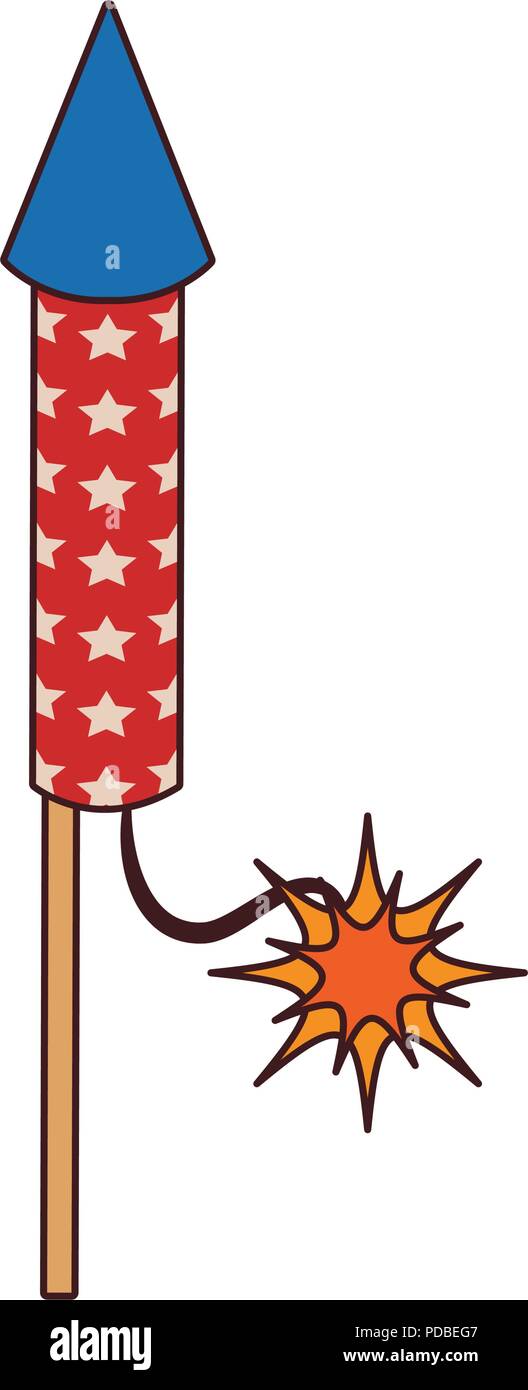Rocket firework isolated Stock Vector Image & Art - Alamy