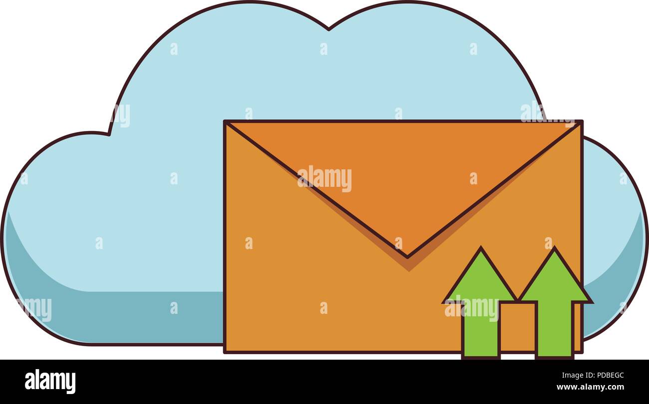 Cloud computing and email Stock Vector Image & Art - Alamy