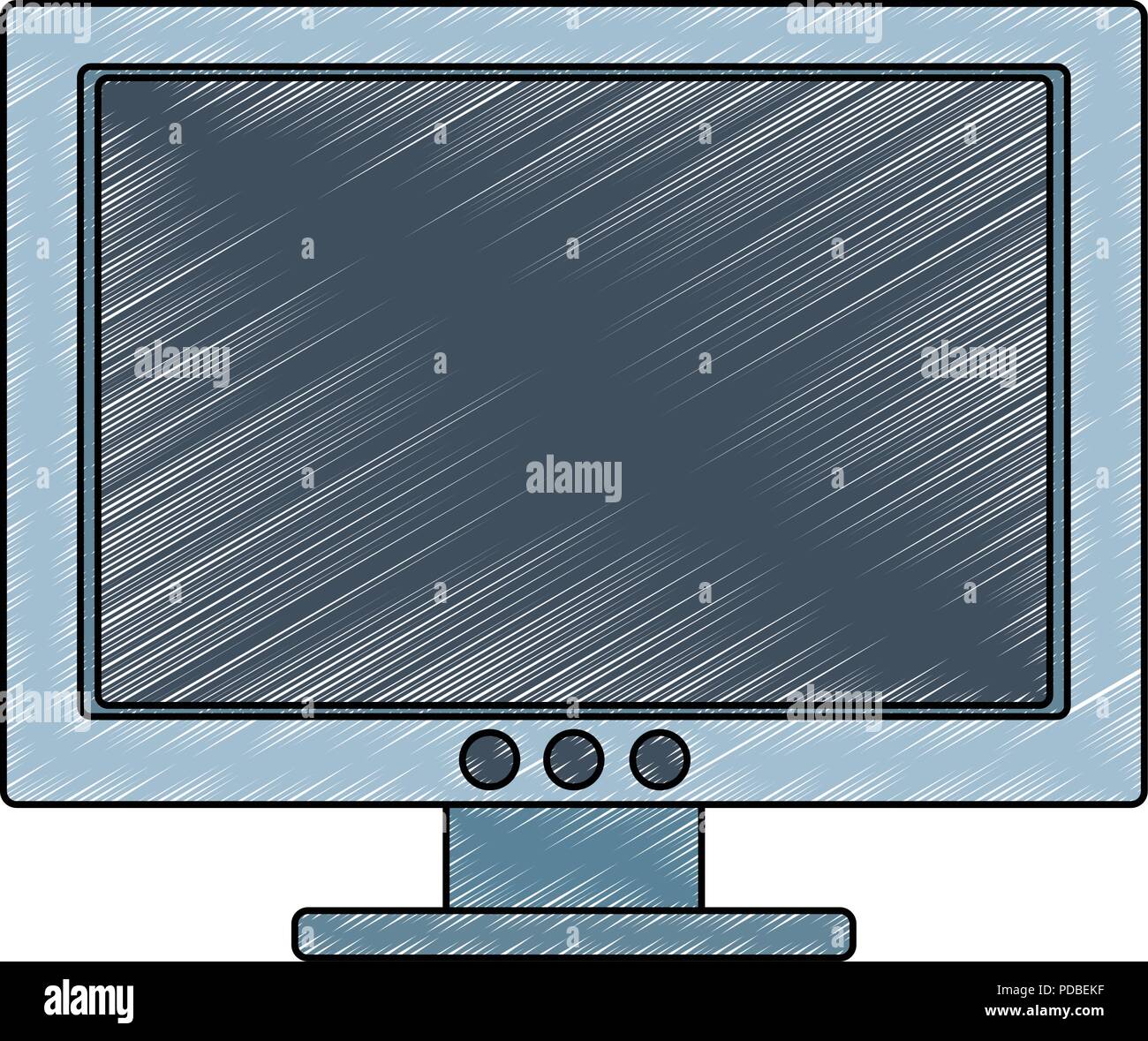 Computer screen technology scribble Stock Vector Image & Art - Alamy