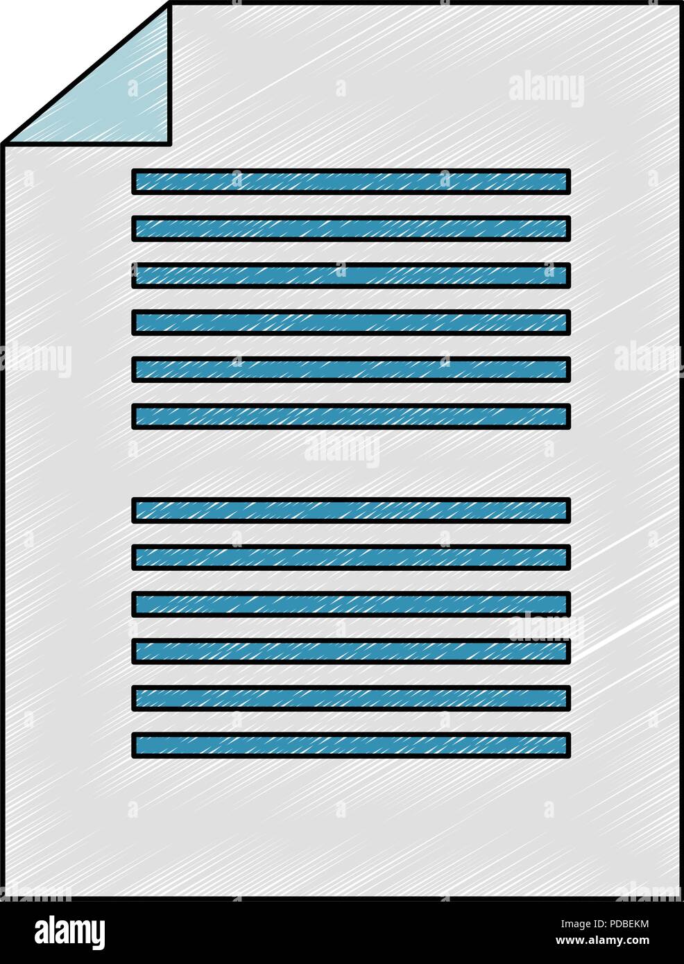 Sheet document symbol scribble Stock Vector Image & Art - Alamy