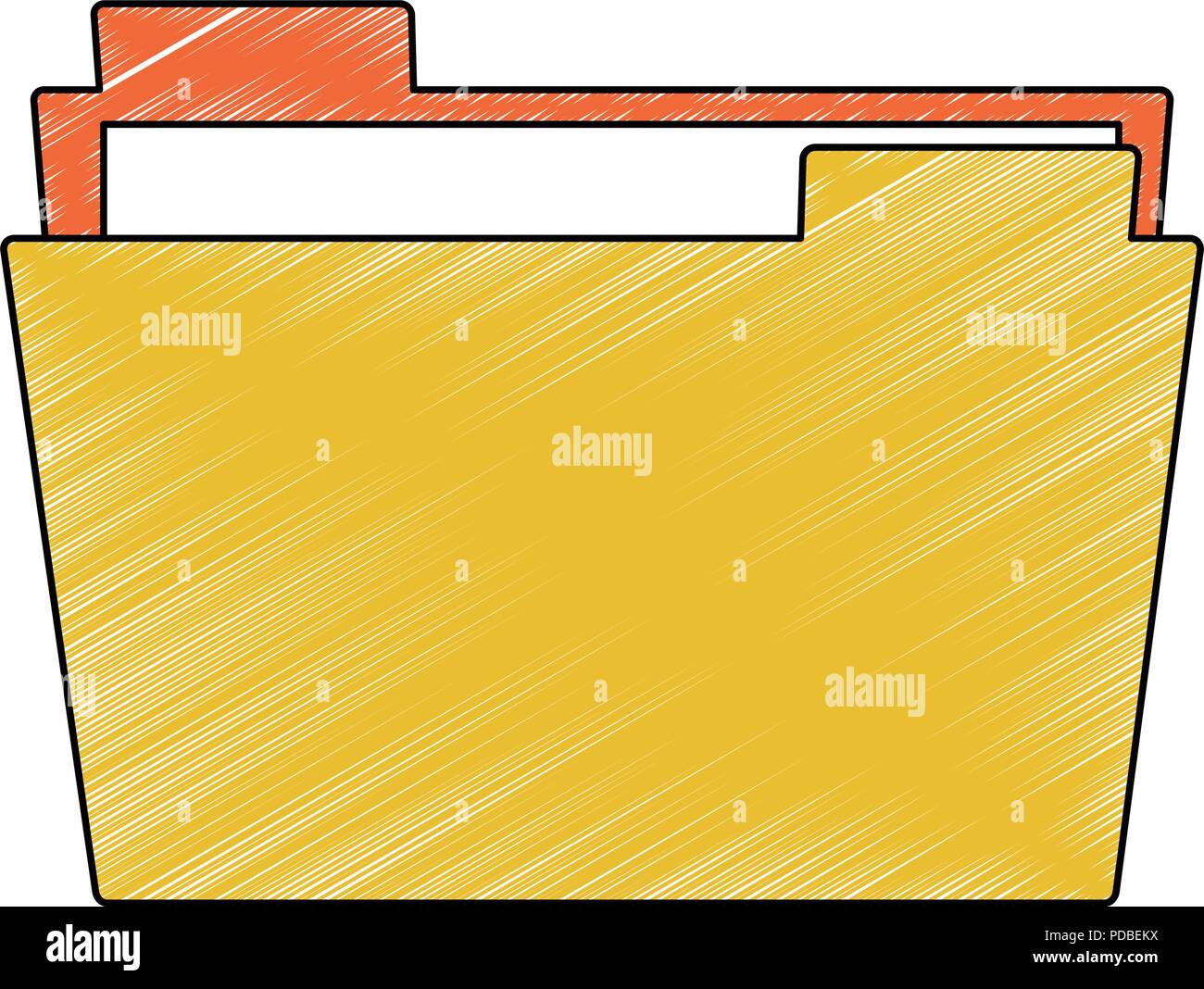 Folder document symbol scribble Stock Vector Image & Art - Alamy