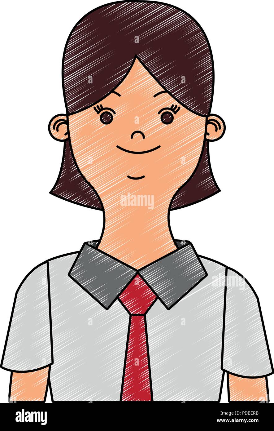Executive business woman cartoon scribble Stock Vector Image & Art - Alamy