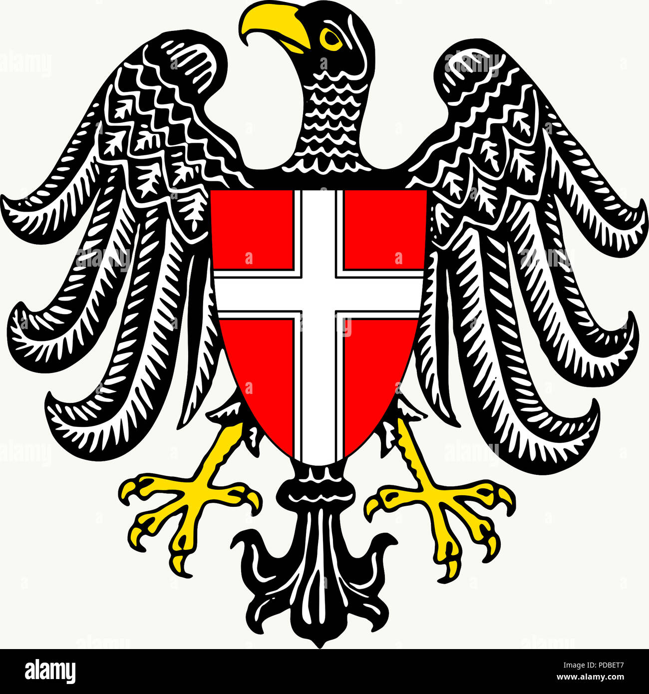 Coat of arms of the Austrian federal state of Vienna - Austria Stock ...