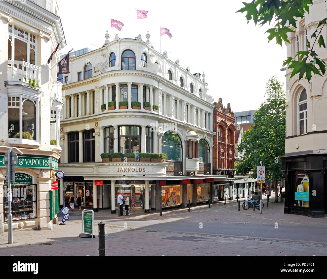 A view of Jarrolds department store in the City centre of Norwich ...