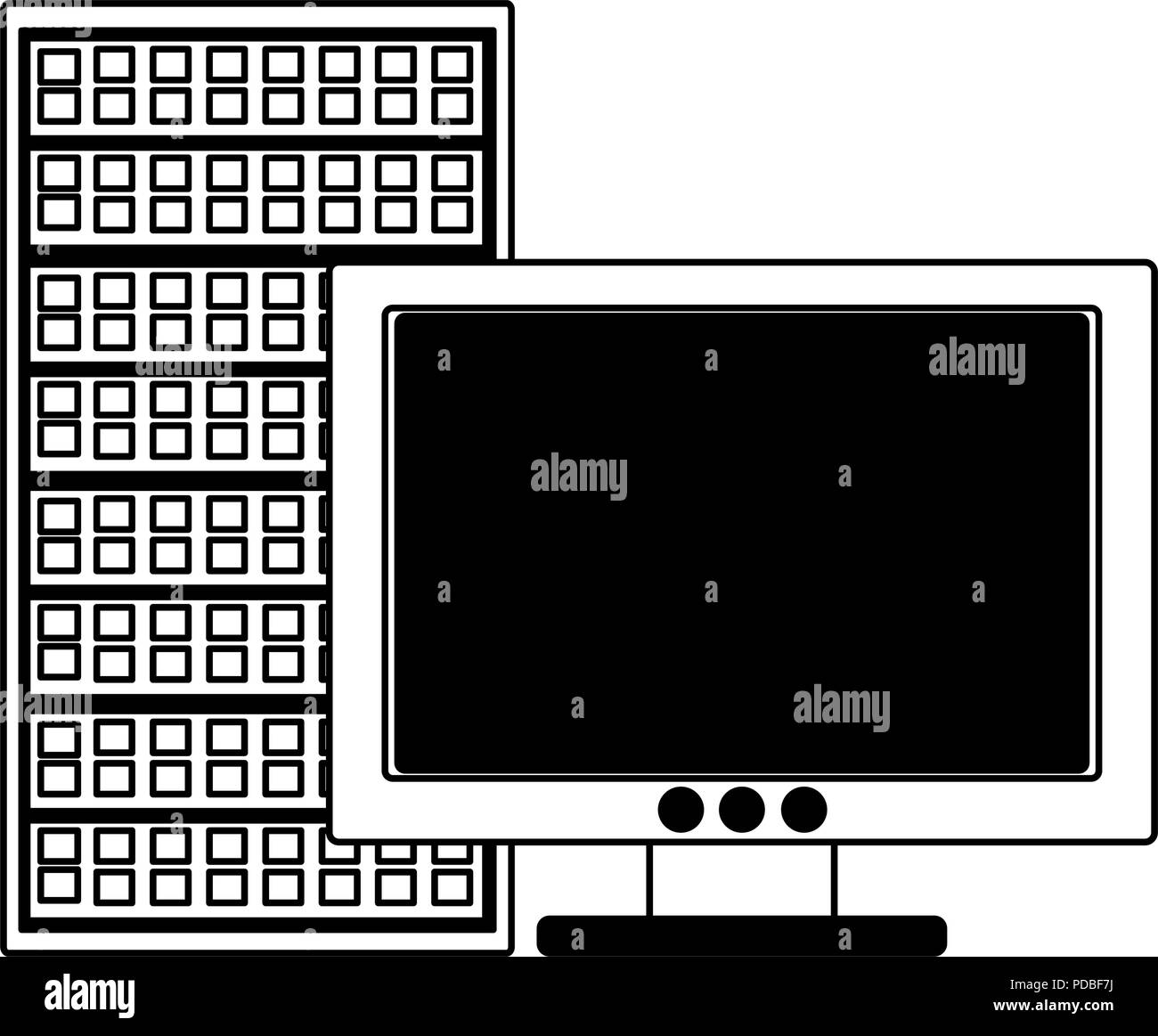 Electronic devices server Black and White Stock Photos & Images - Alamy