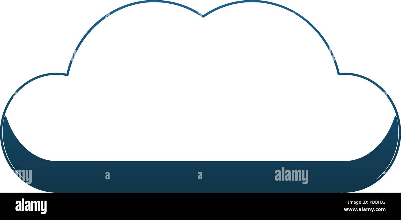 cloud computing symbol blue lines Stock Vector Image & Art - Alamy