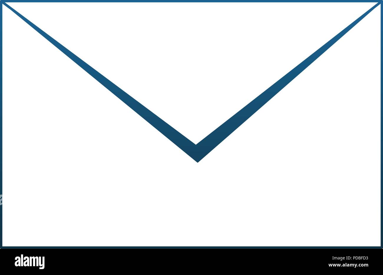 Envelope mail symbol blue lines Stock Vector Image & Art - Alamy