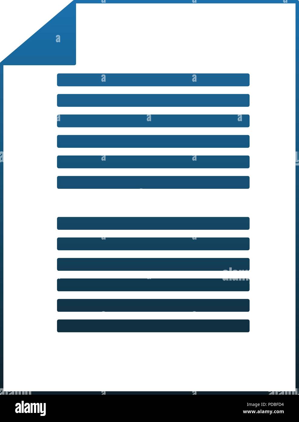 Sheet document symbol blue lines Stock Vector Image & Art - Alamy