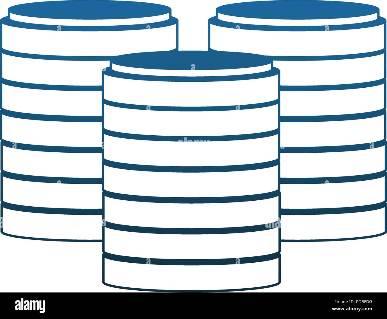 Storage disks symbol blue lines Stock Vector Image & Art - Alamy