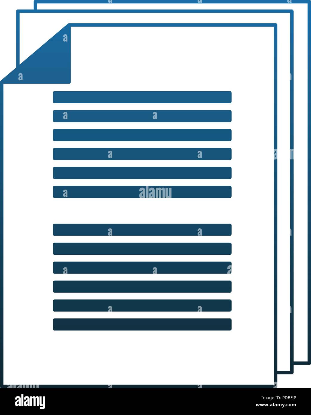 Sheets document symbol blue lines Stock Vector Image & Art - Alamy