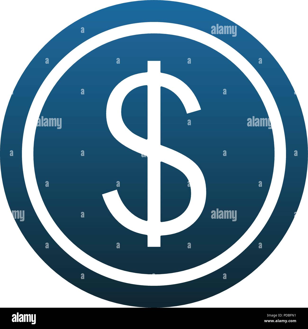 Coin isolated symbol blue lines Stock Vector Image & Art - Alamy