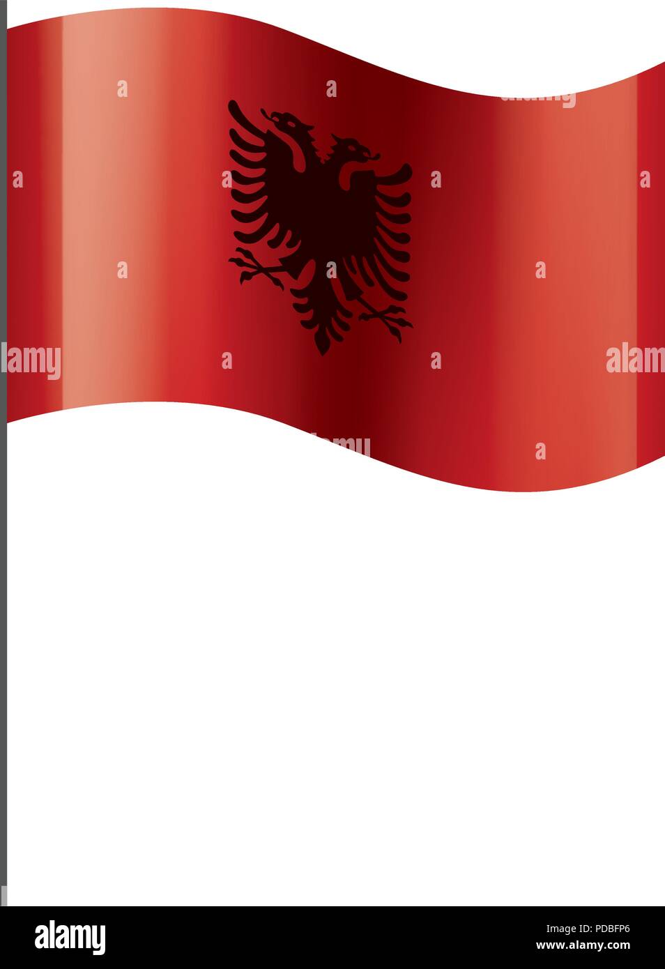 Albania flag, vector illustration on a white background Stock Vector ...