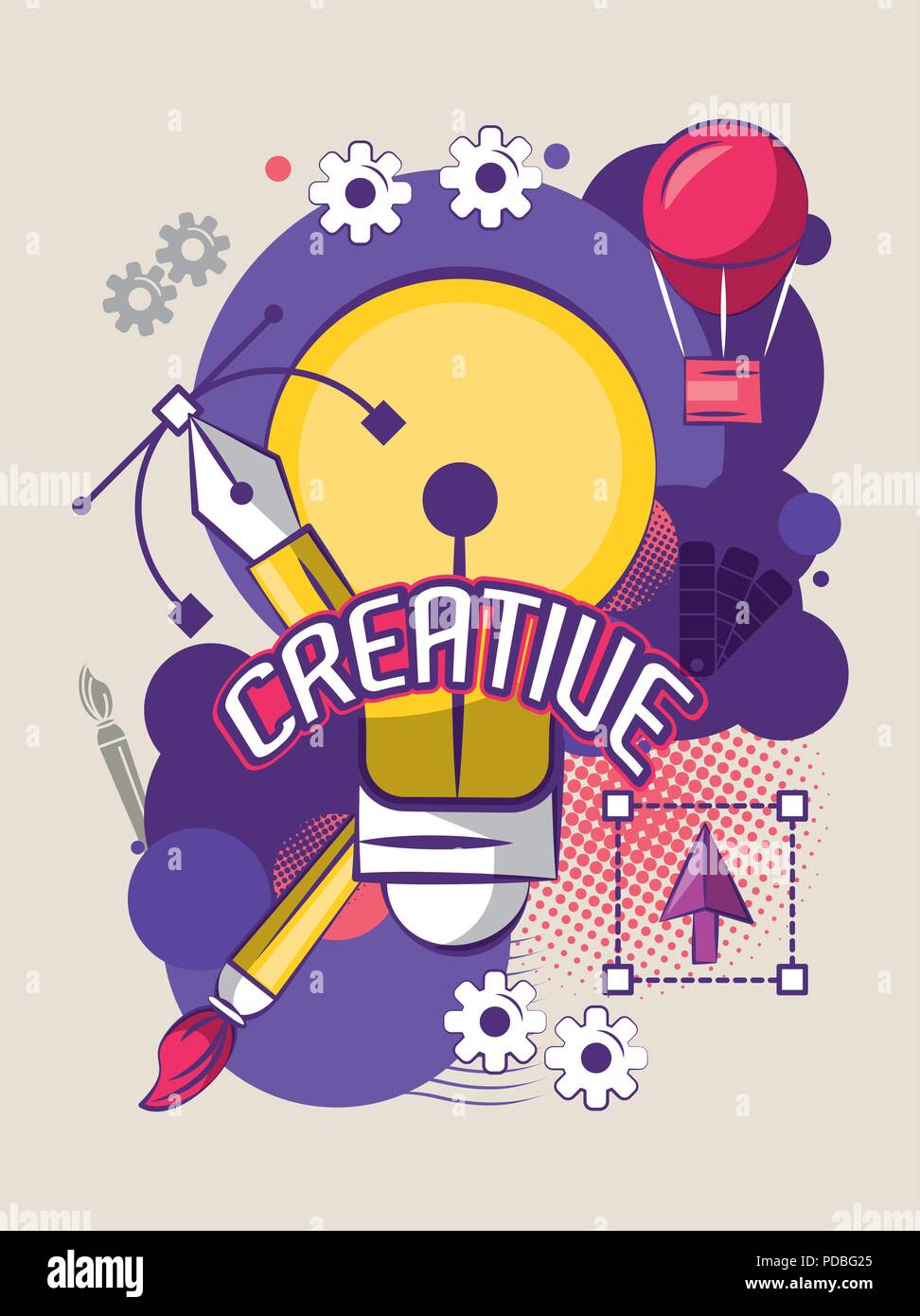 Be creative graphic design Stock Vector Image & Art - Alamy