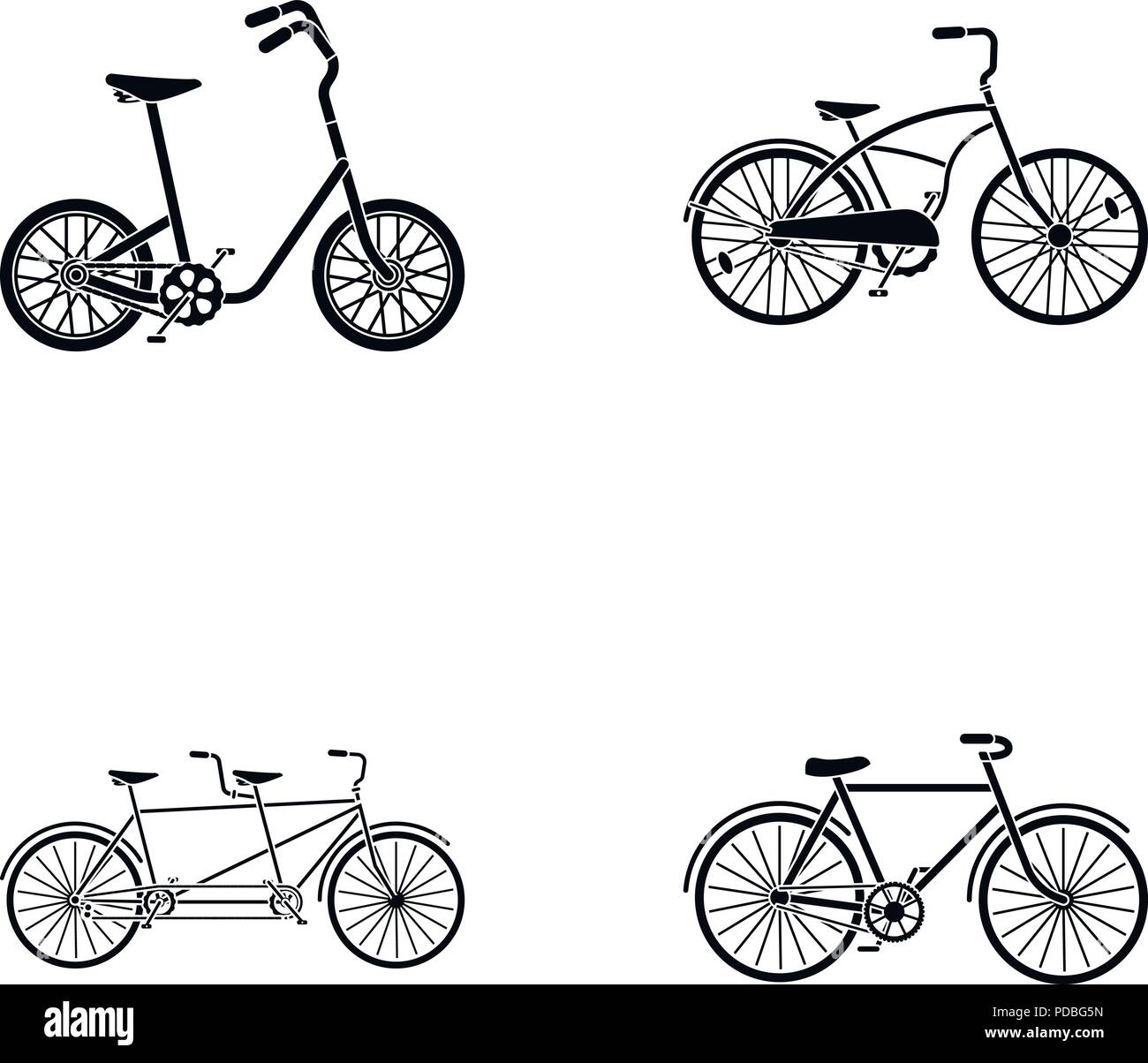 Different types of bicycle Stock Vector Images - Alamy