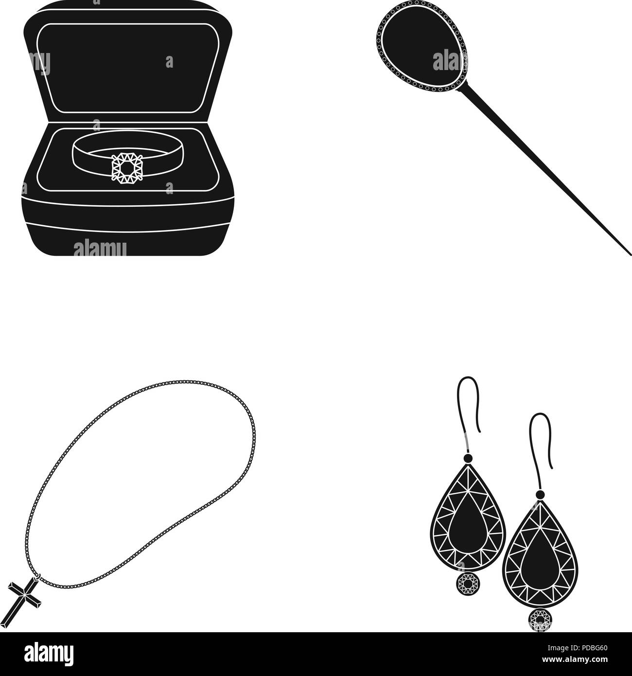 Silver cross and chain Stock Vector Images - Alamy