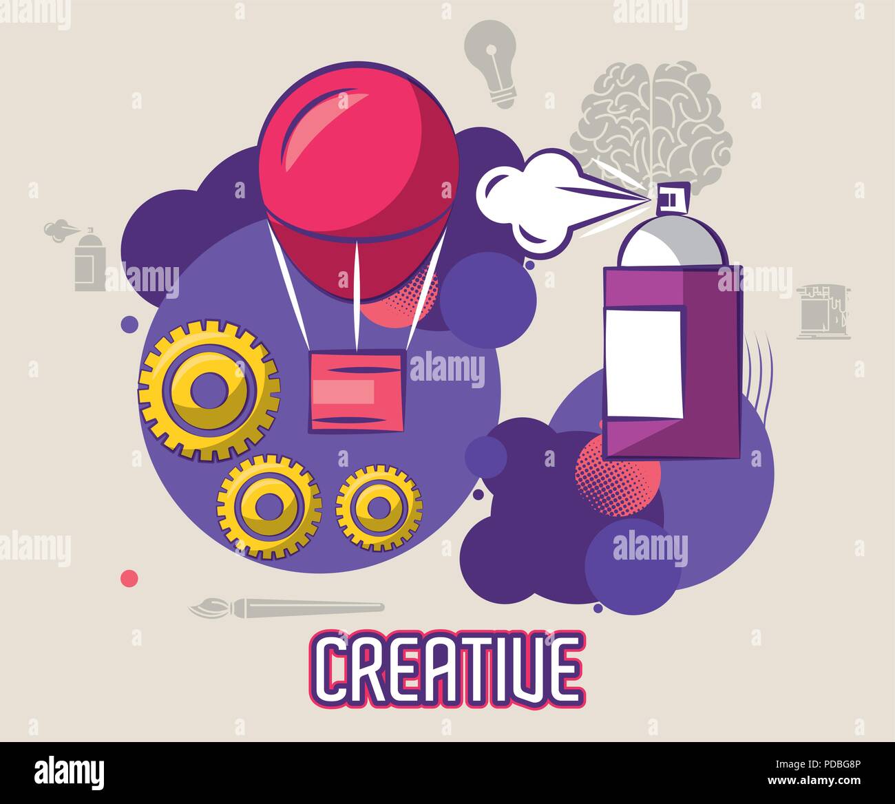 Be creative graphic design Stock Vector Image & Art - Alamy