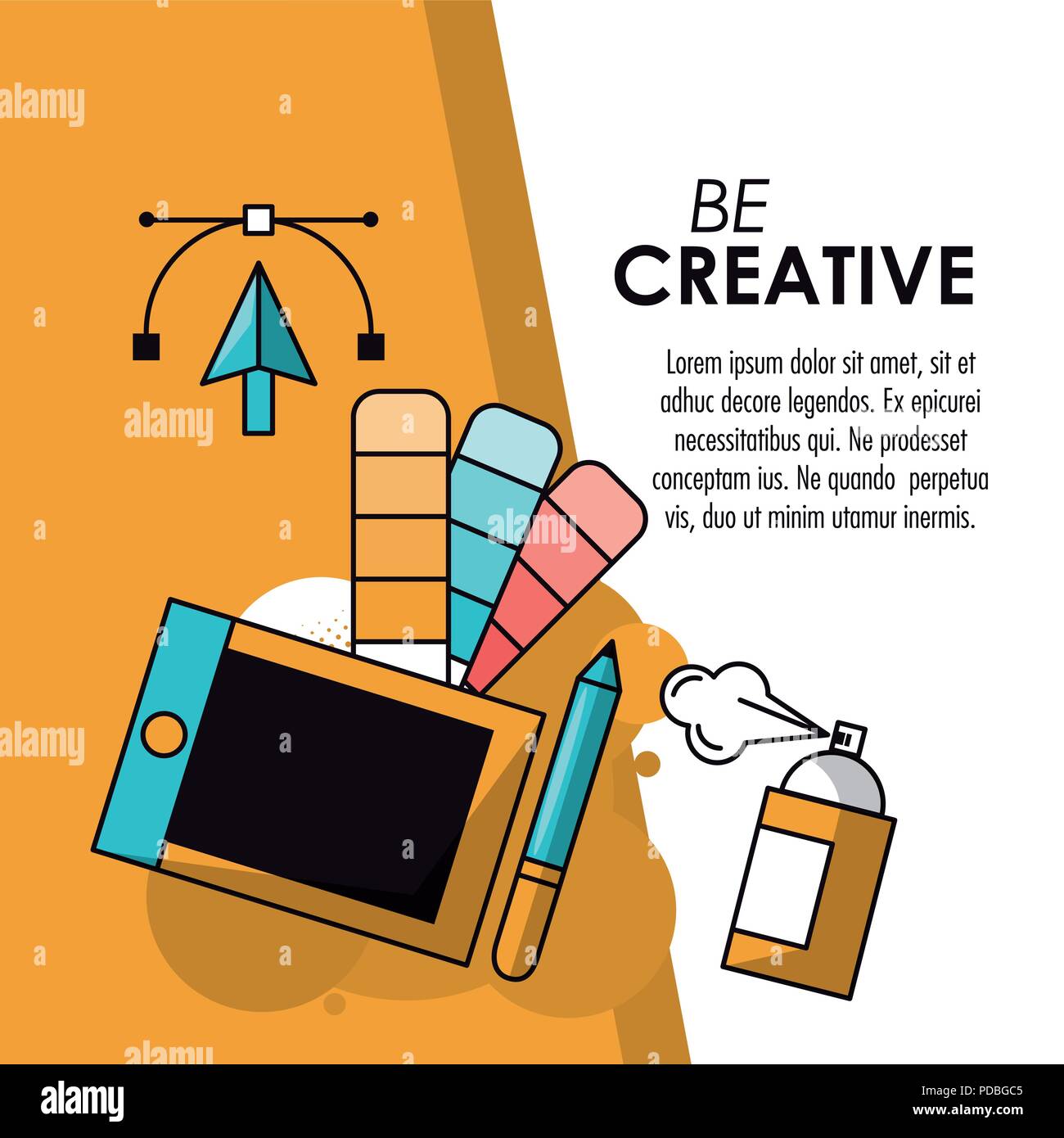 Be creative poster Stock Vector Image & Art - Alamy