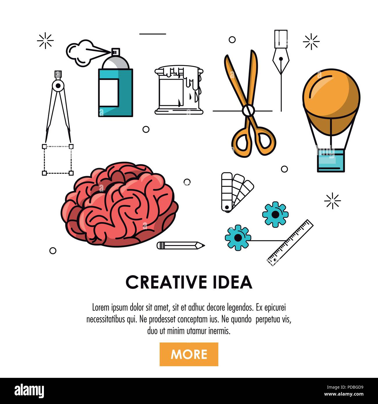 Be creative poster Stock Vector Image & Art - Alamy