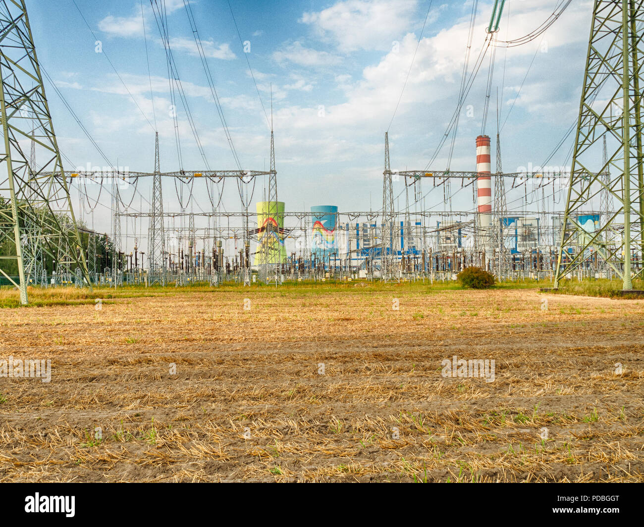 High tension transmission line hi-res stock photography and images - Alamy