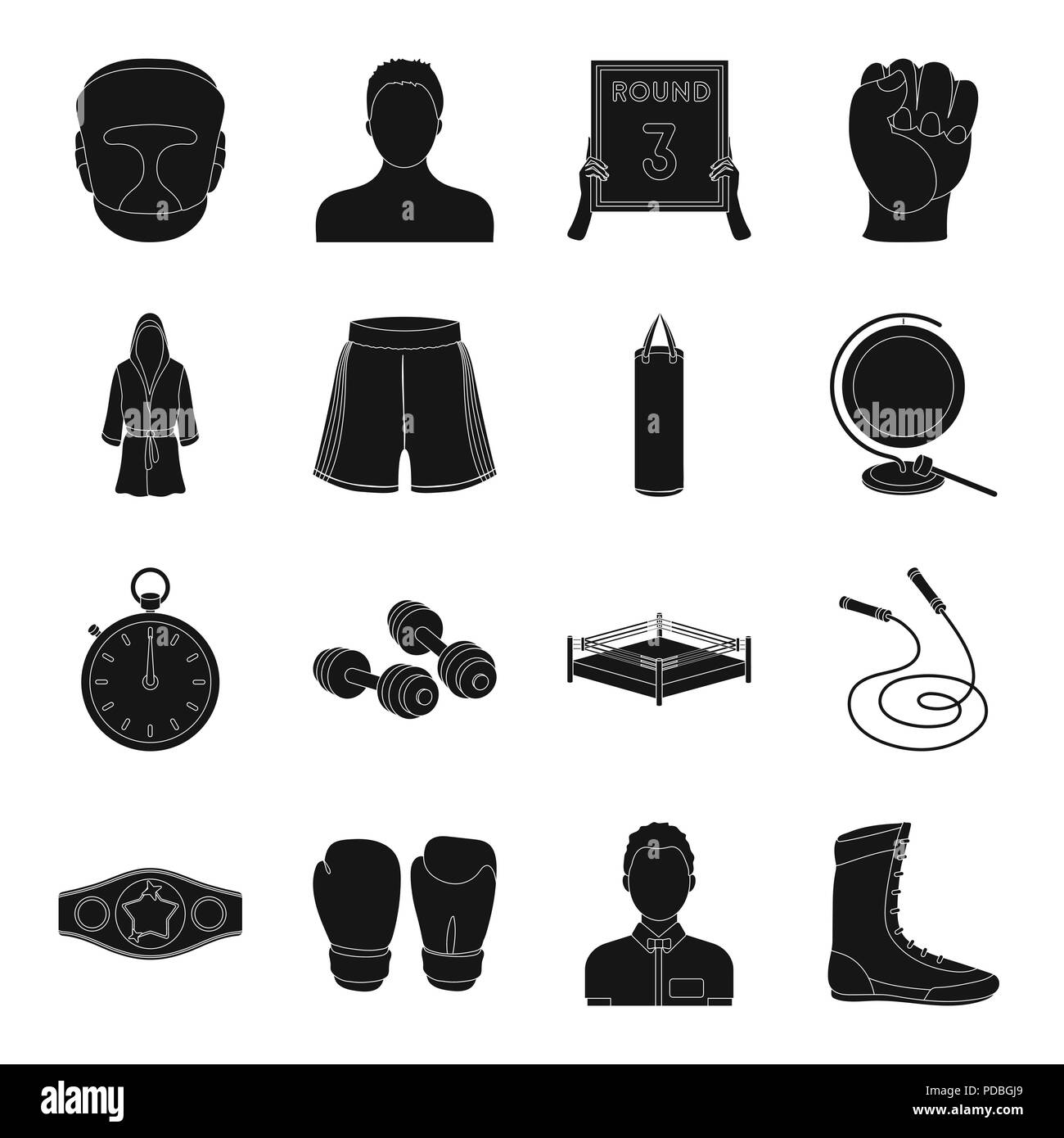 Boxing attributes Cut Out Stock Images & Pictures - Alamy