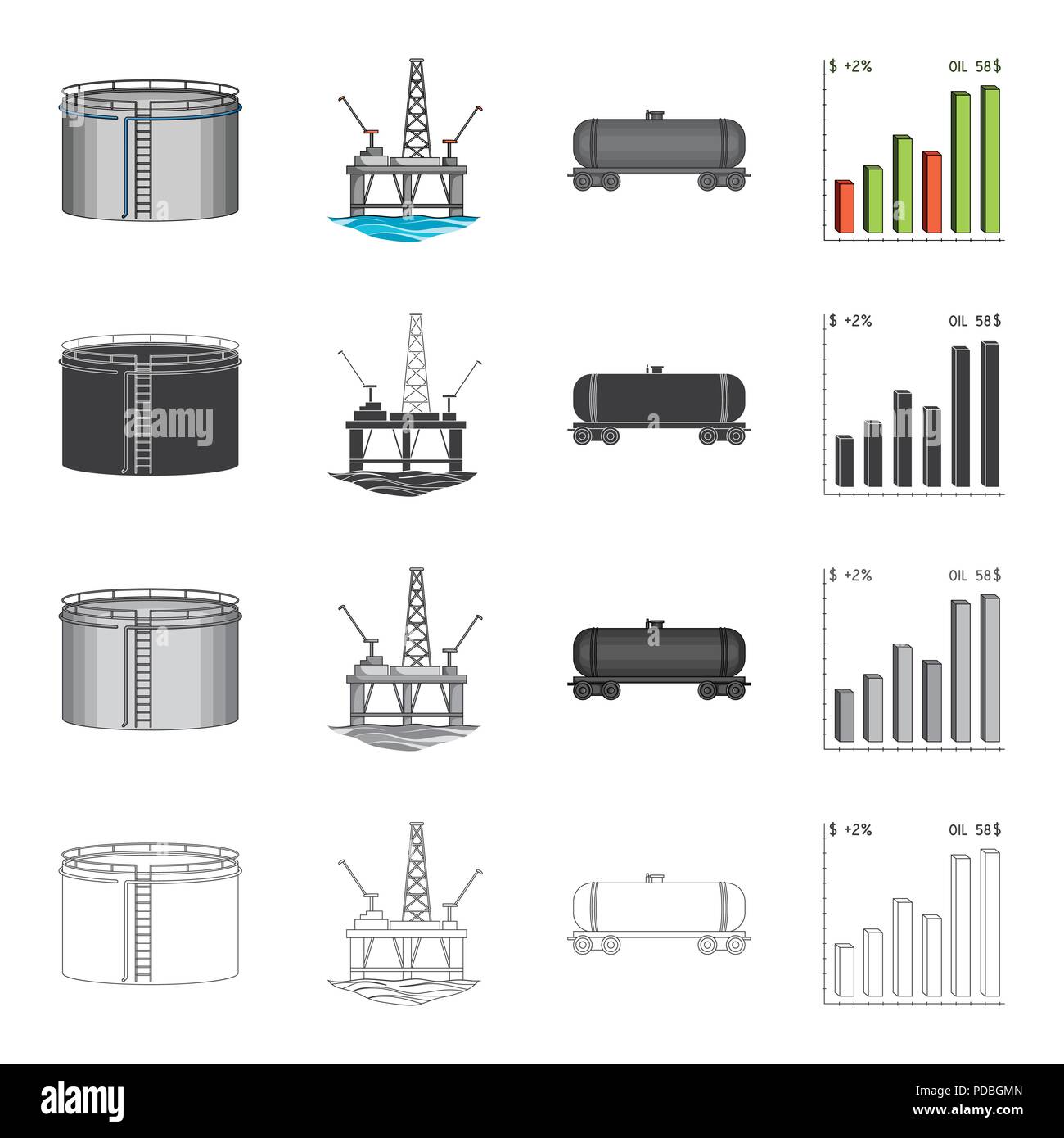 Industry, enterprises, plant and other icon in cartoon style.Machinery ...