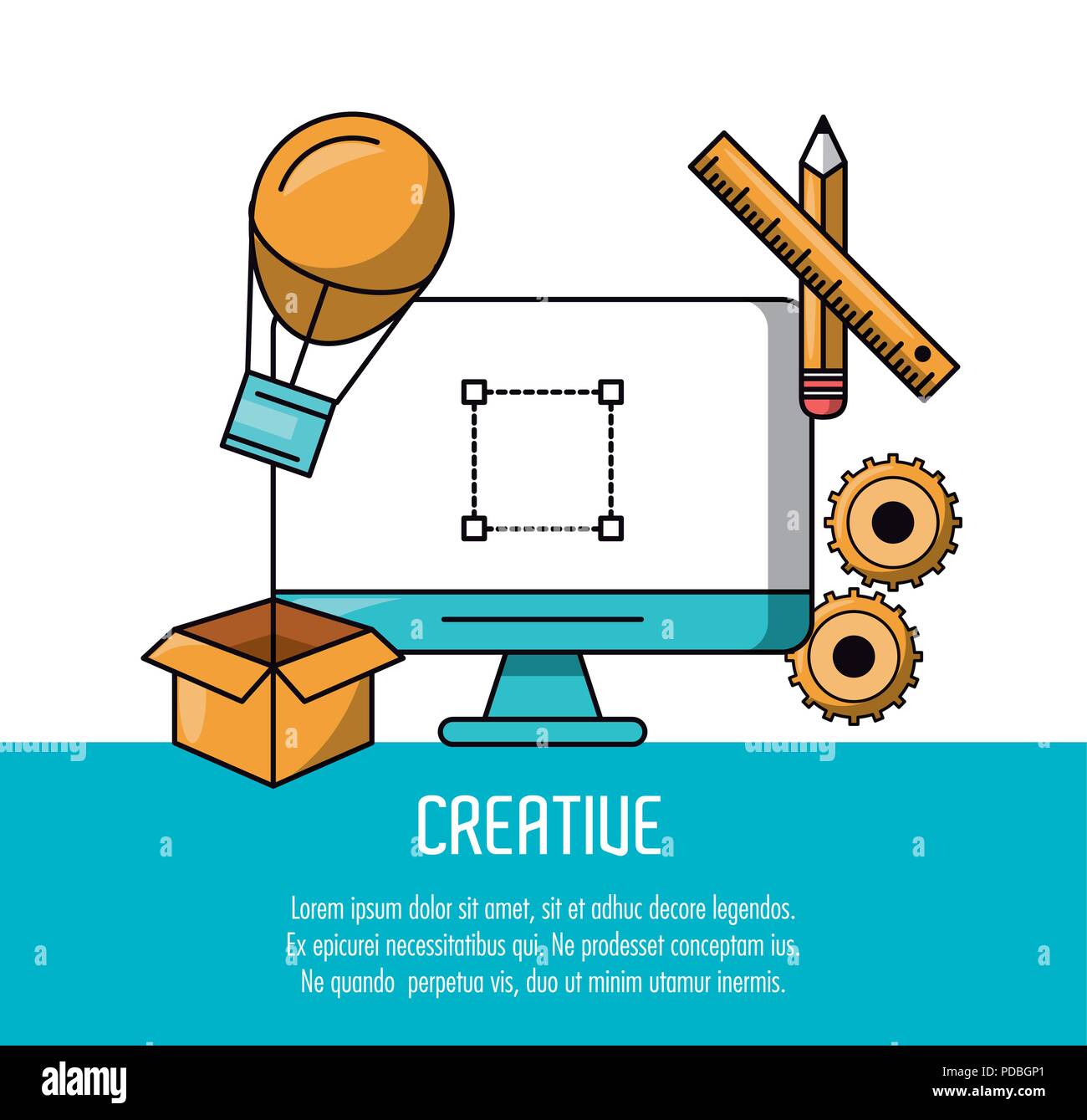 Be creative poster Stock Vector Image & Art - Alamy