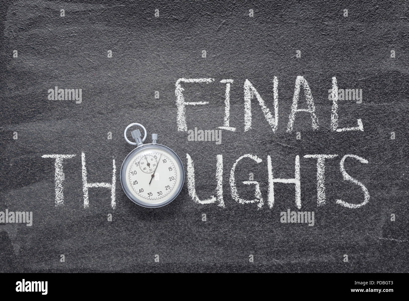 final thoughts phrase handwritten on chalkboard with vintage precise ...
