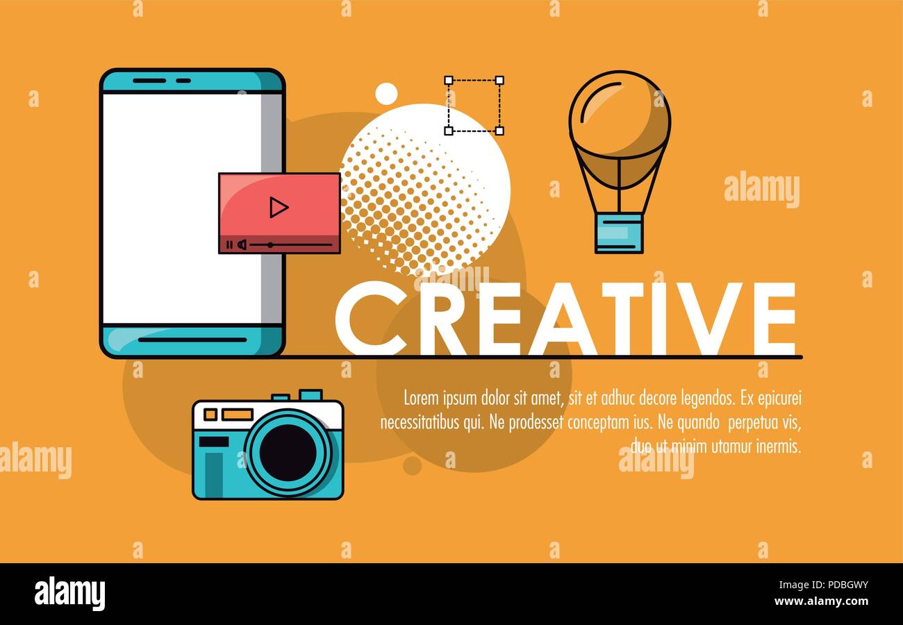 Be creative poster Stock Vector Image & Art - Alamy