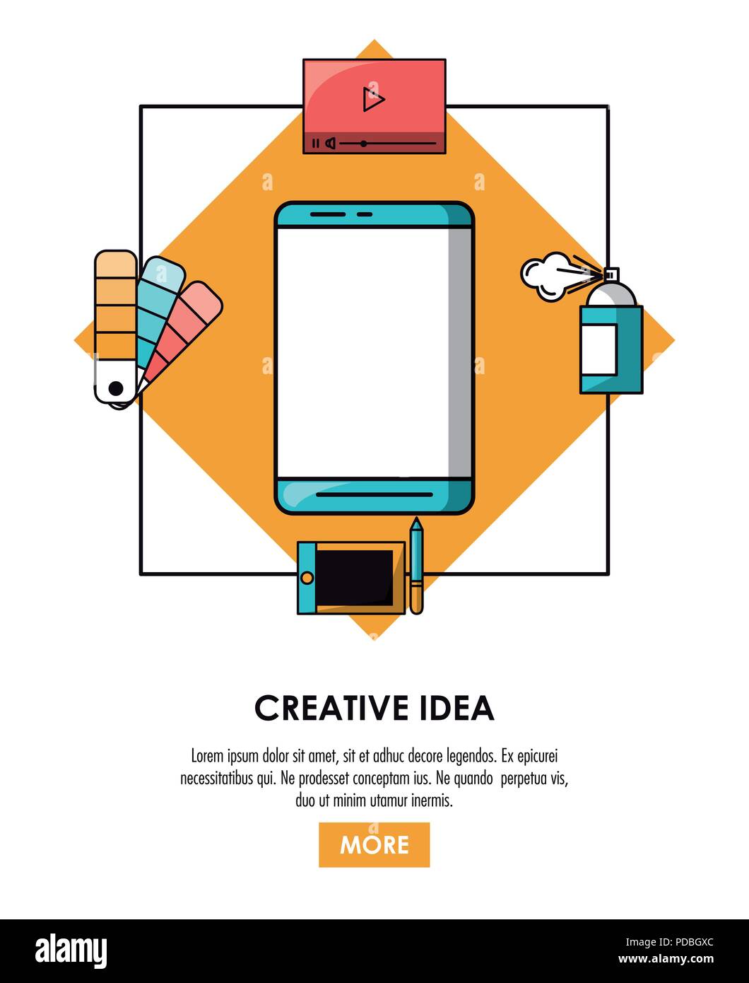 Be creative poster Stock Vector Image & Art - Alamy