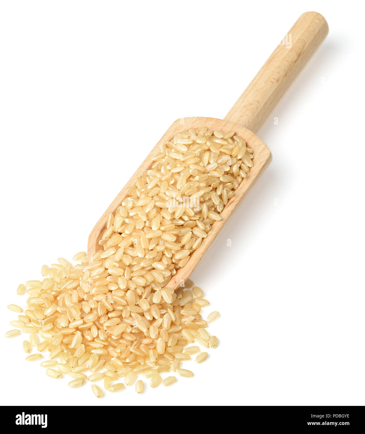 raw brown rice isolated on the white background Stock Photo - Alamy