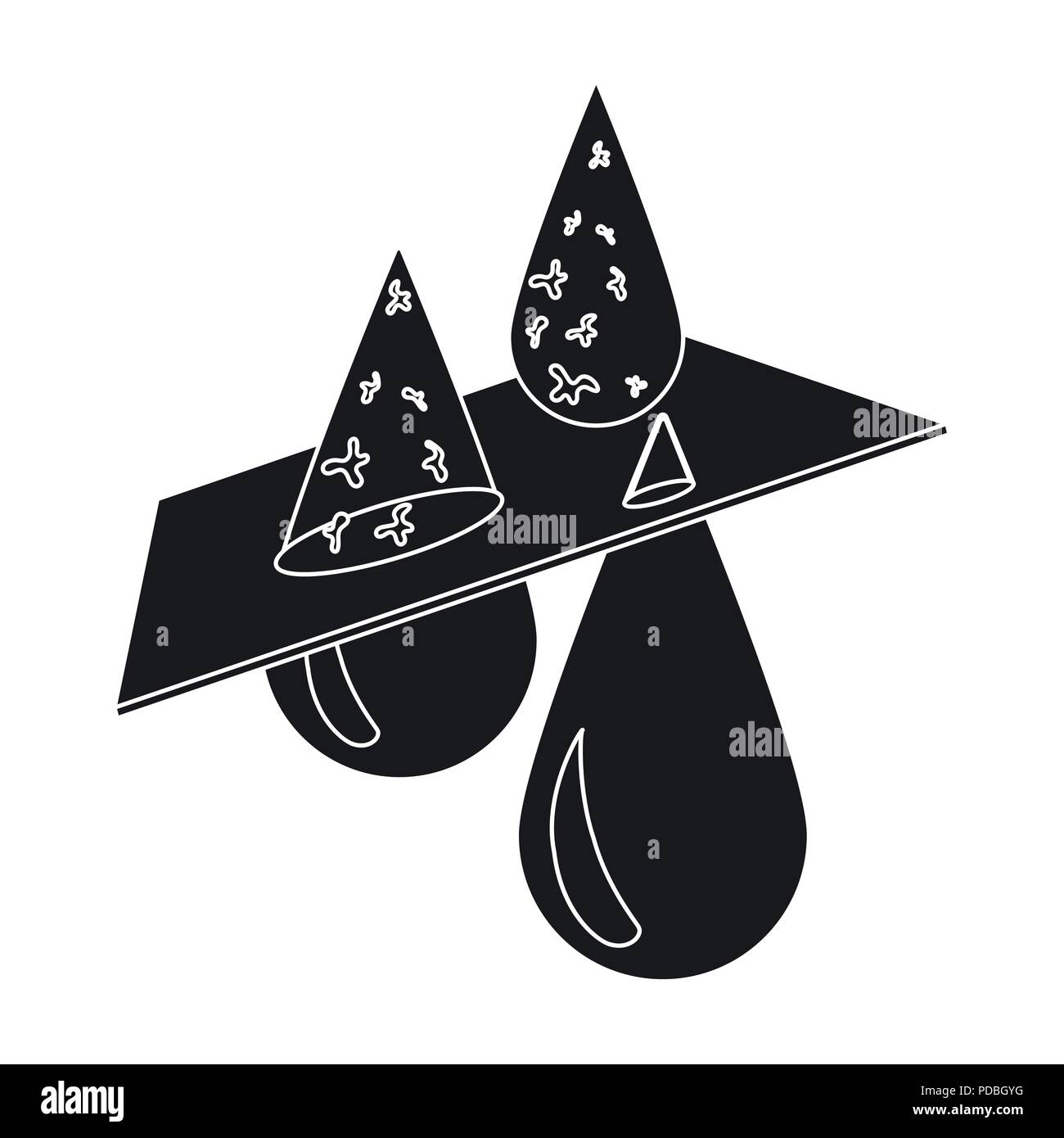 Water filtration icon in black design isolated on white background ...