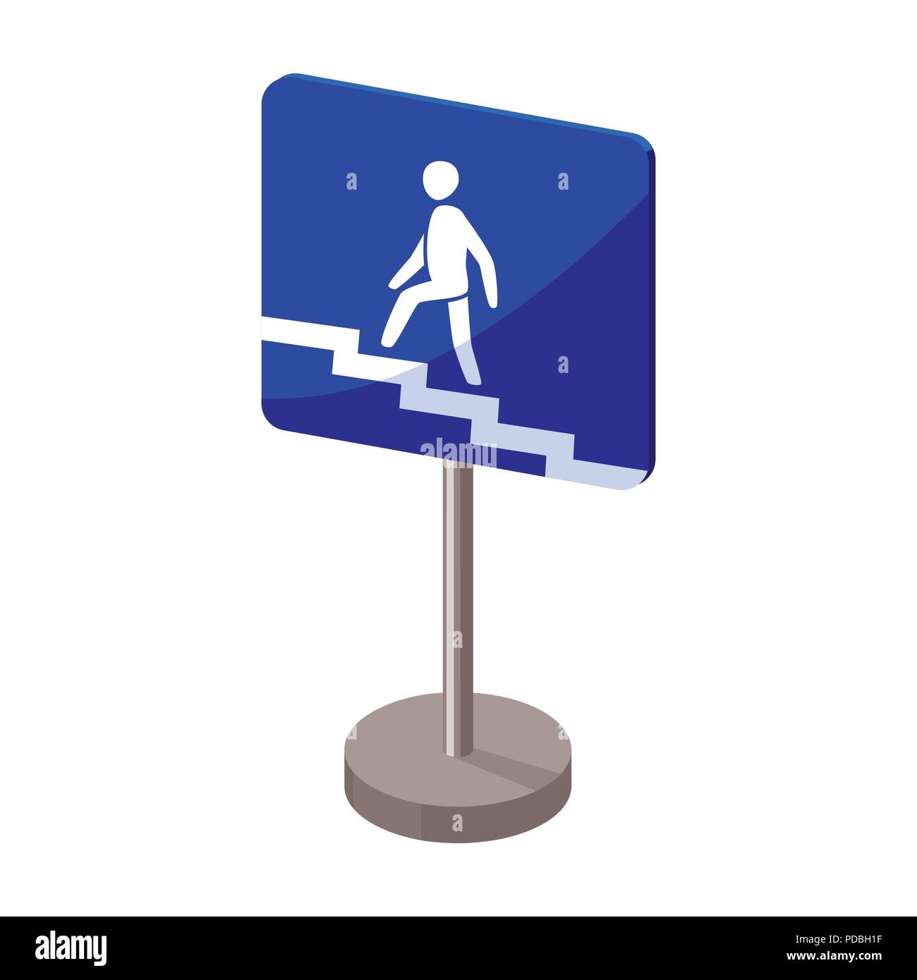 Information road signs icon in cartoon design isolated on white ...