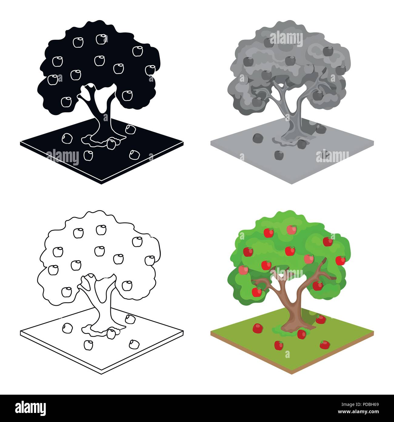 Apple single icon in cartoon style. Apple vector symbol stock ...