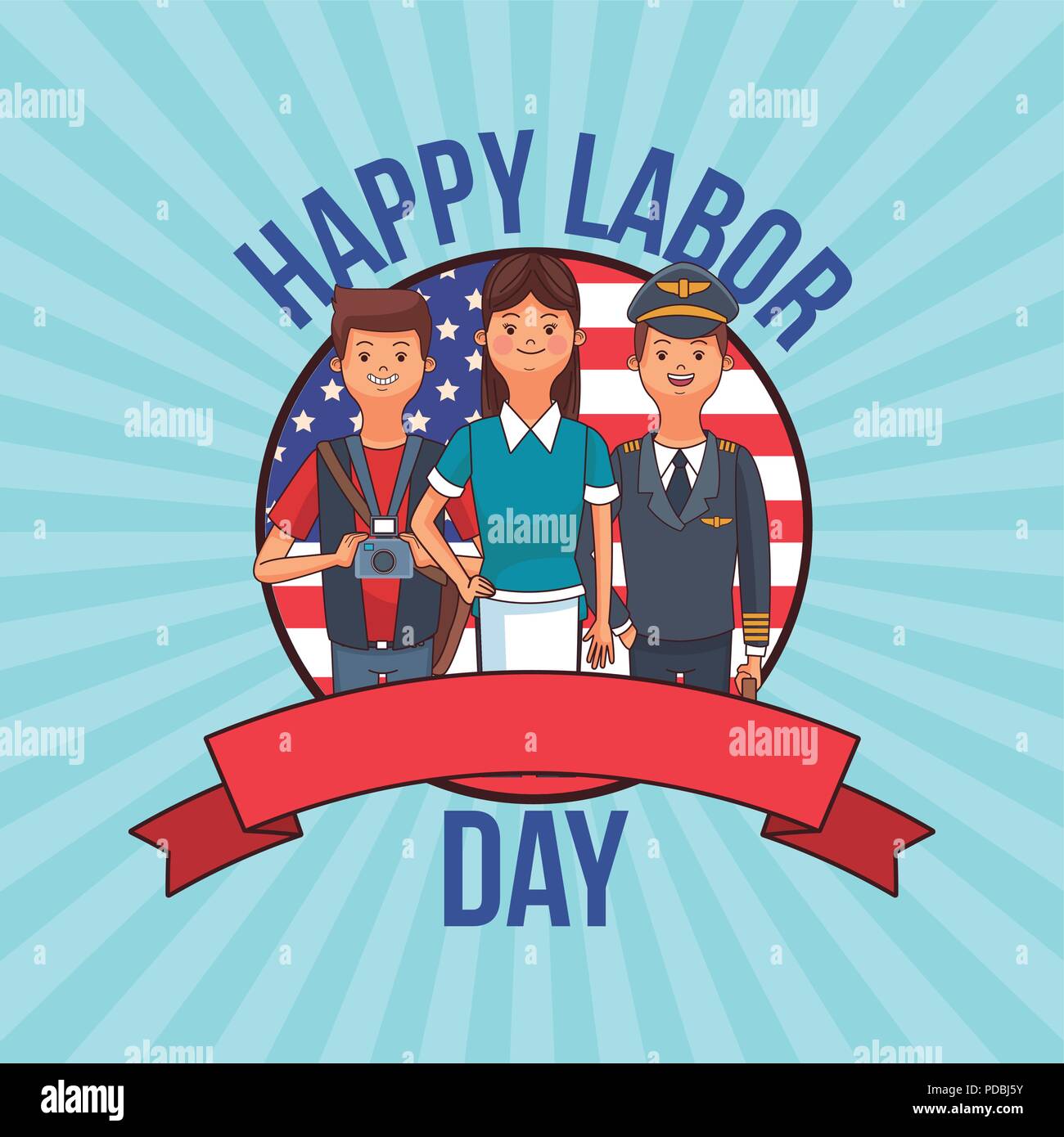 Happy labor day card Stock Vector Image & Art - Alamy