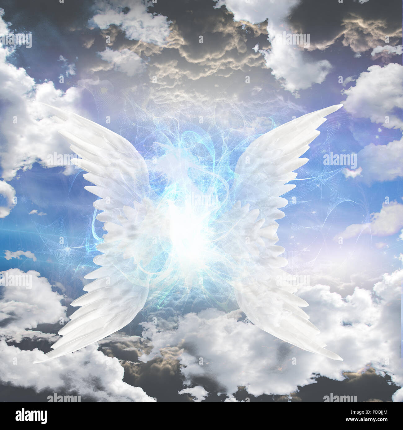 Angelic being obscured light Stock Photo - Alamy