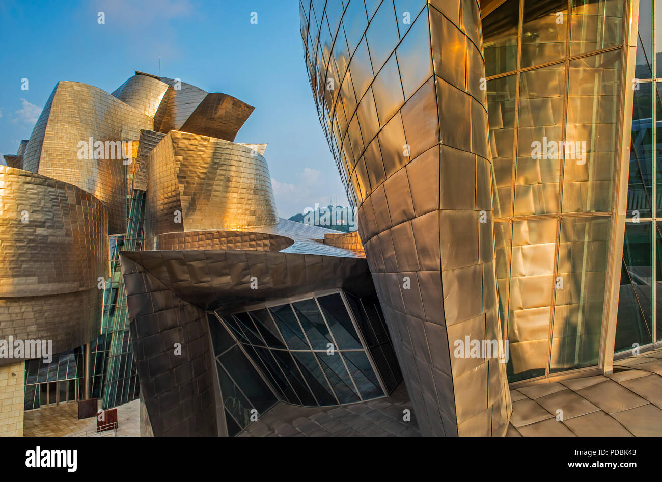 Sunset, Guggenheim Museum, Bilbao, Spain Stock Photo - Alamy