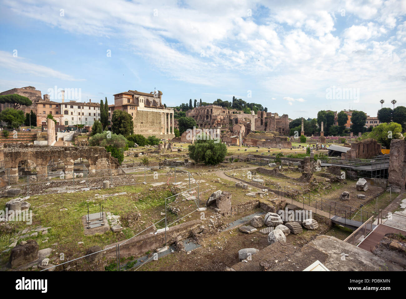 ruins of ancient Rome, remains of ancient architecture, Rome, Italy ...