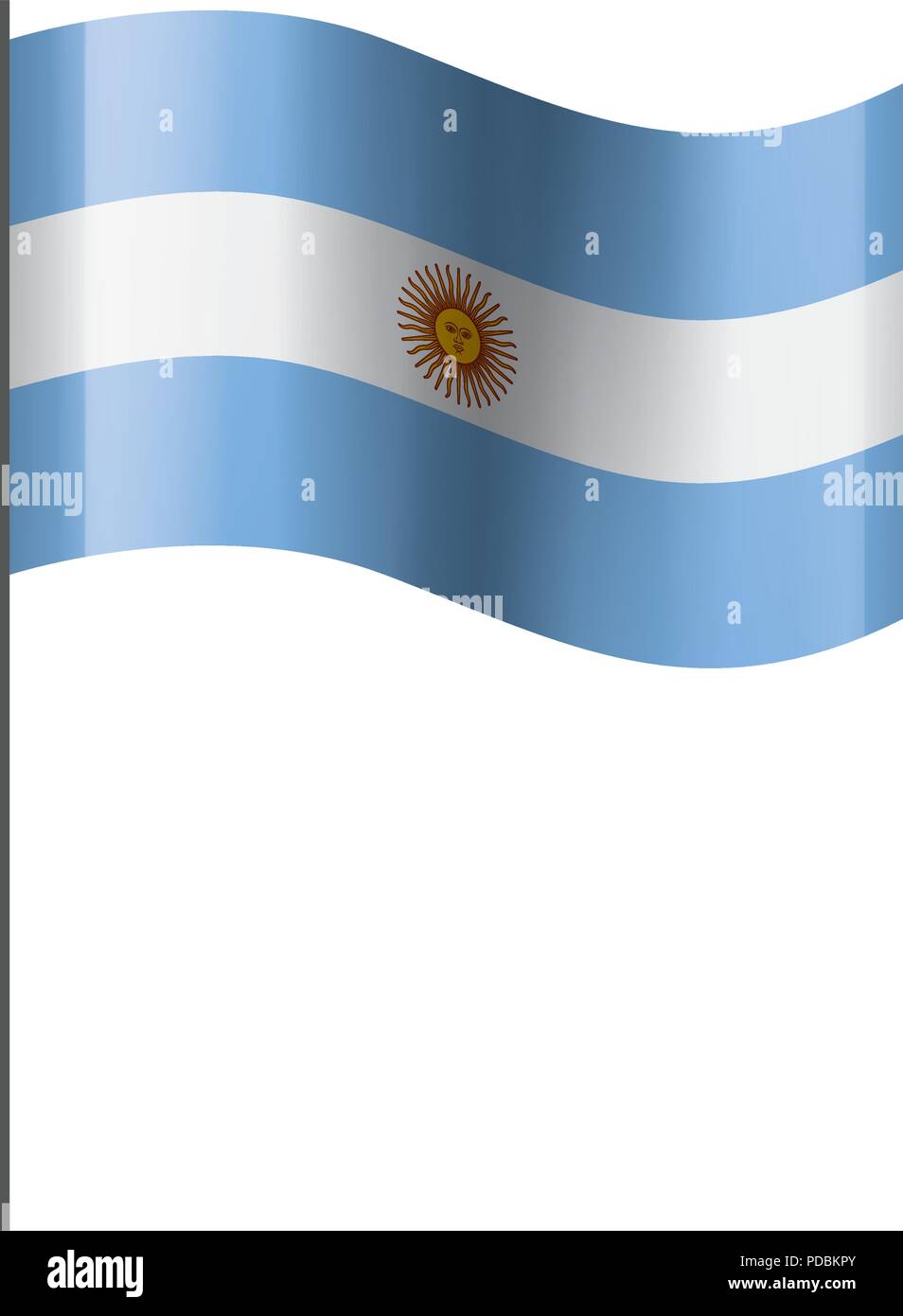Argentina flag, vector illustration on a white background Stock Vector ...