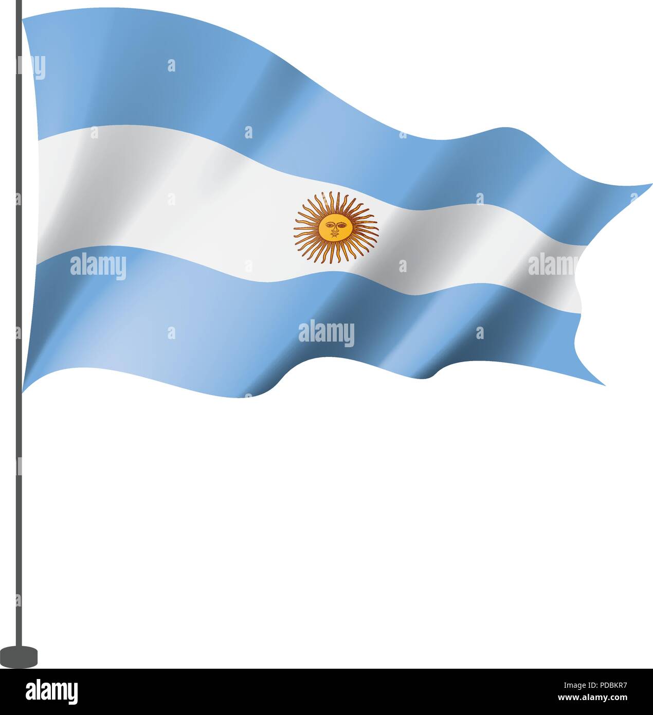 Argentina flag, vector illustration on a white background Stock Vector ...