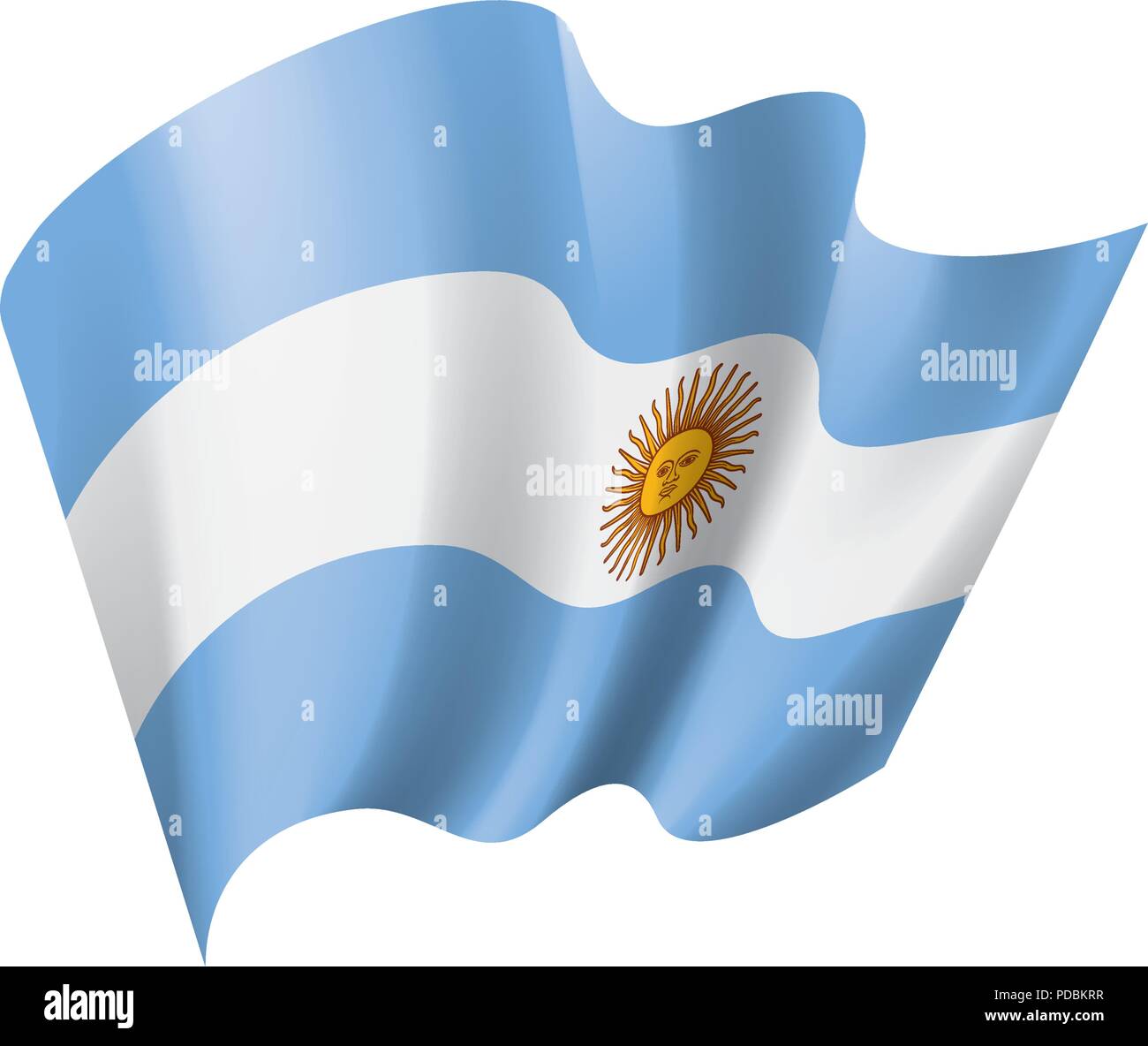 Argentina flag, vector illustration on a white background Stock Vector ...