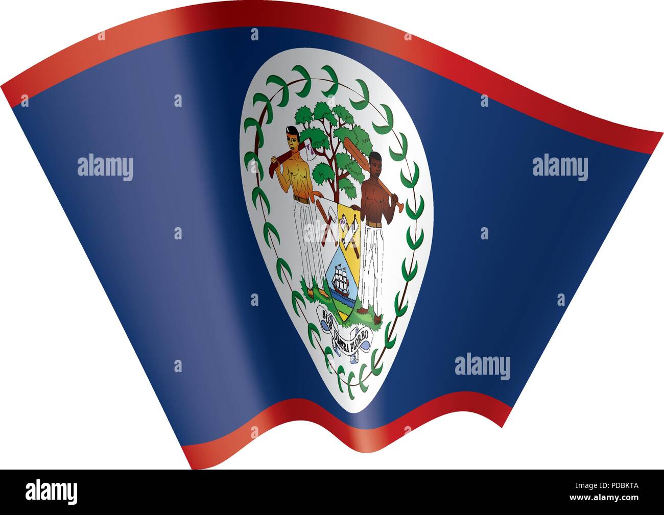 Belize flag, vector illustration on a white background Stock Vector ...