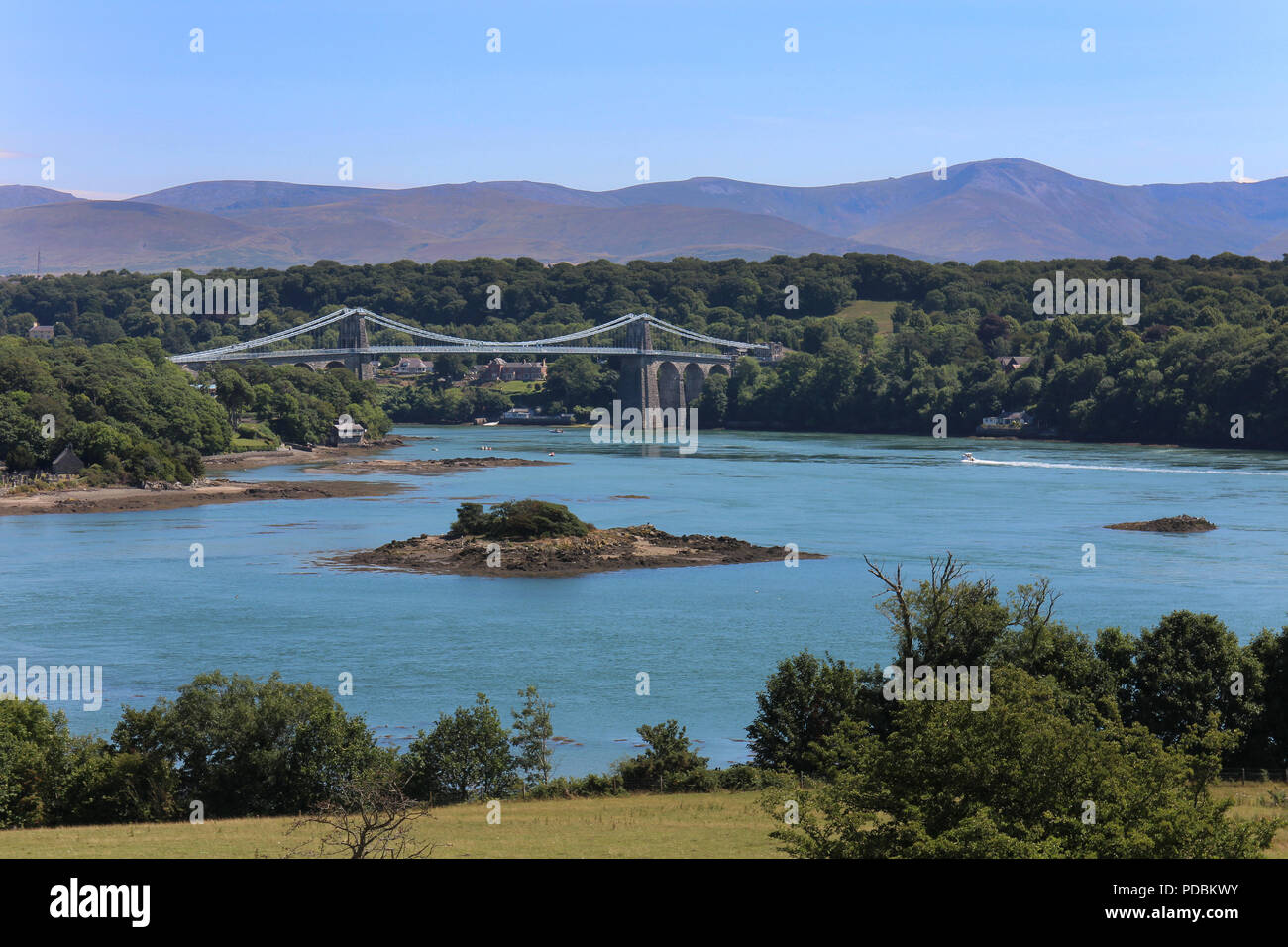 Thomas Telford's Suspension Bridge Stock Photo - Alamy