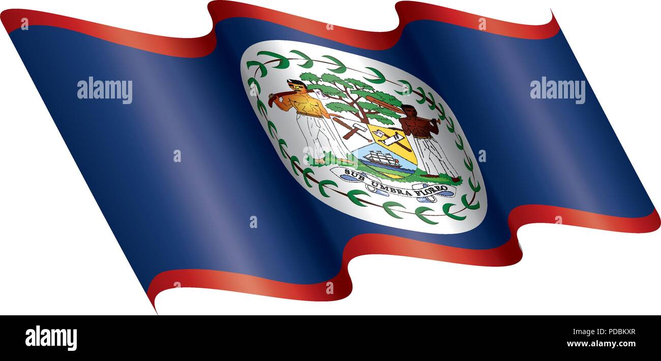Belize flag, vector illustration on a white background Stock Vector ...