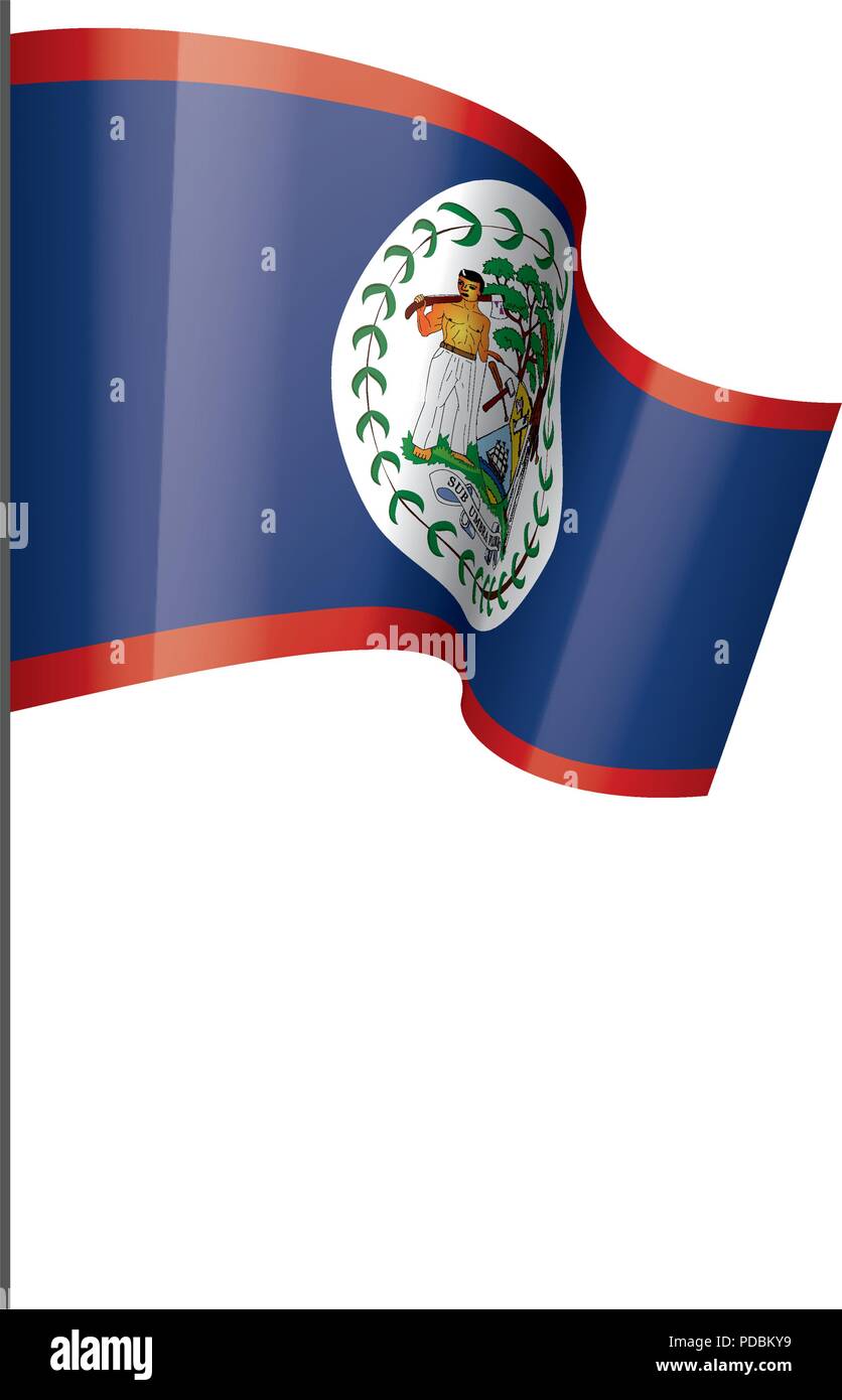 Belize flag, vector illustration on a white background Stock Vector ...