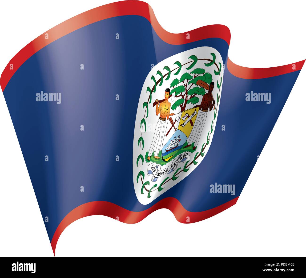 Belize flag, vector illustration on a white background Stock Vector ...